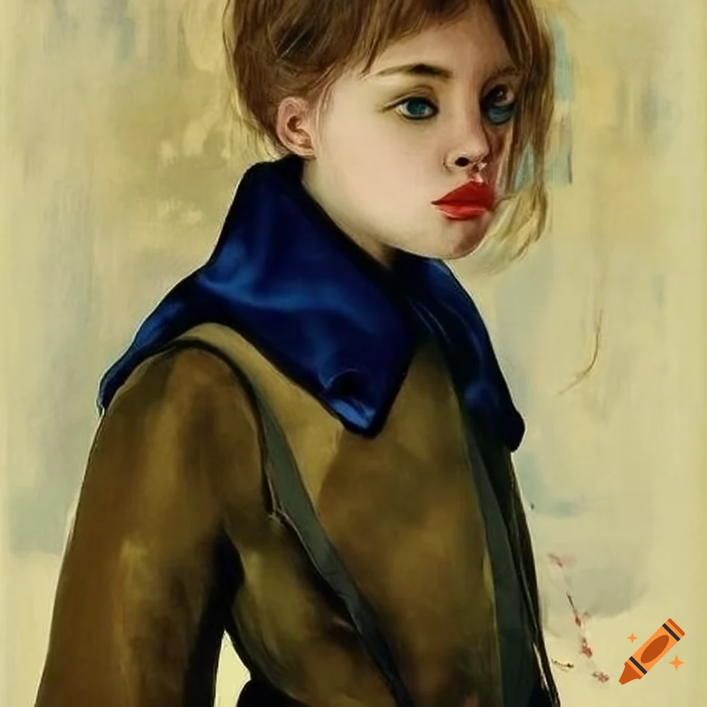 Girl wearing Marni aviator jacket and silk pants in front of Hugo ...