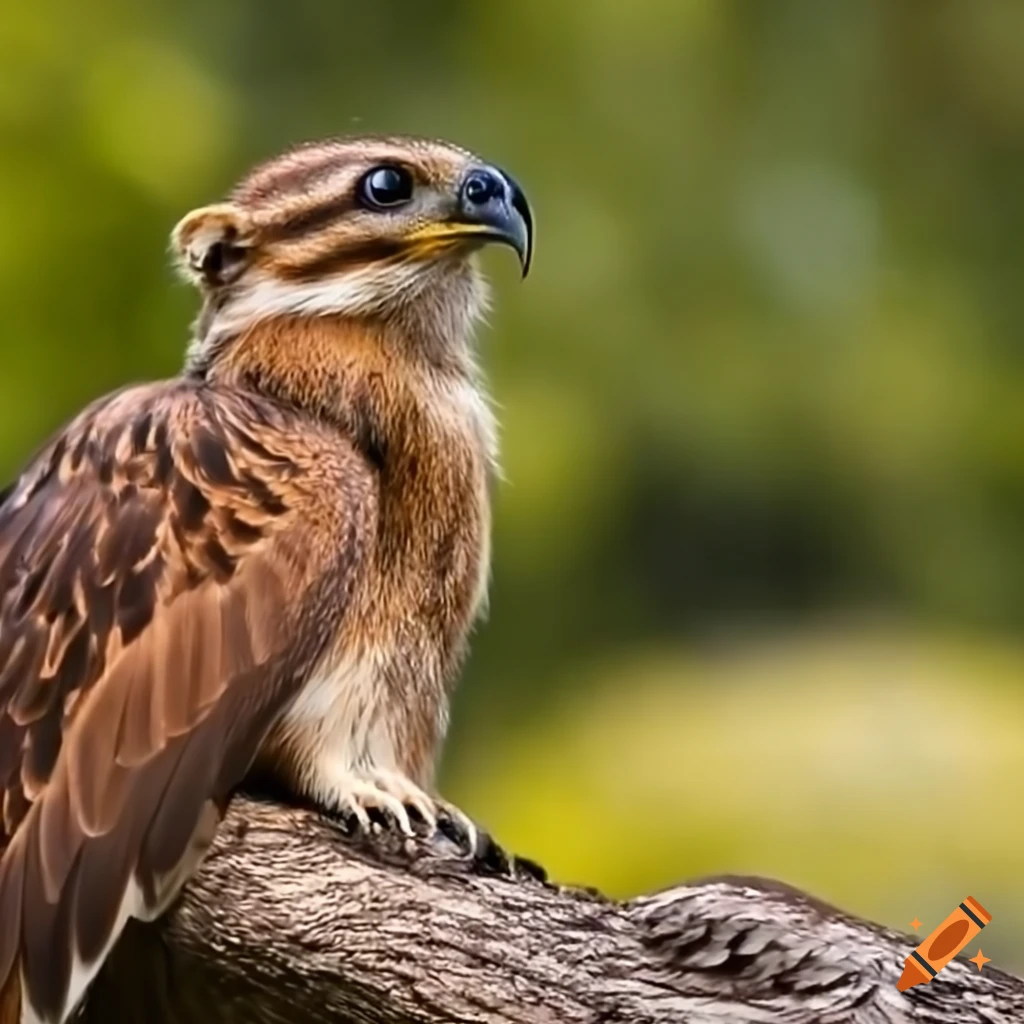 Chipmunk riding an eagle on Craiyon