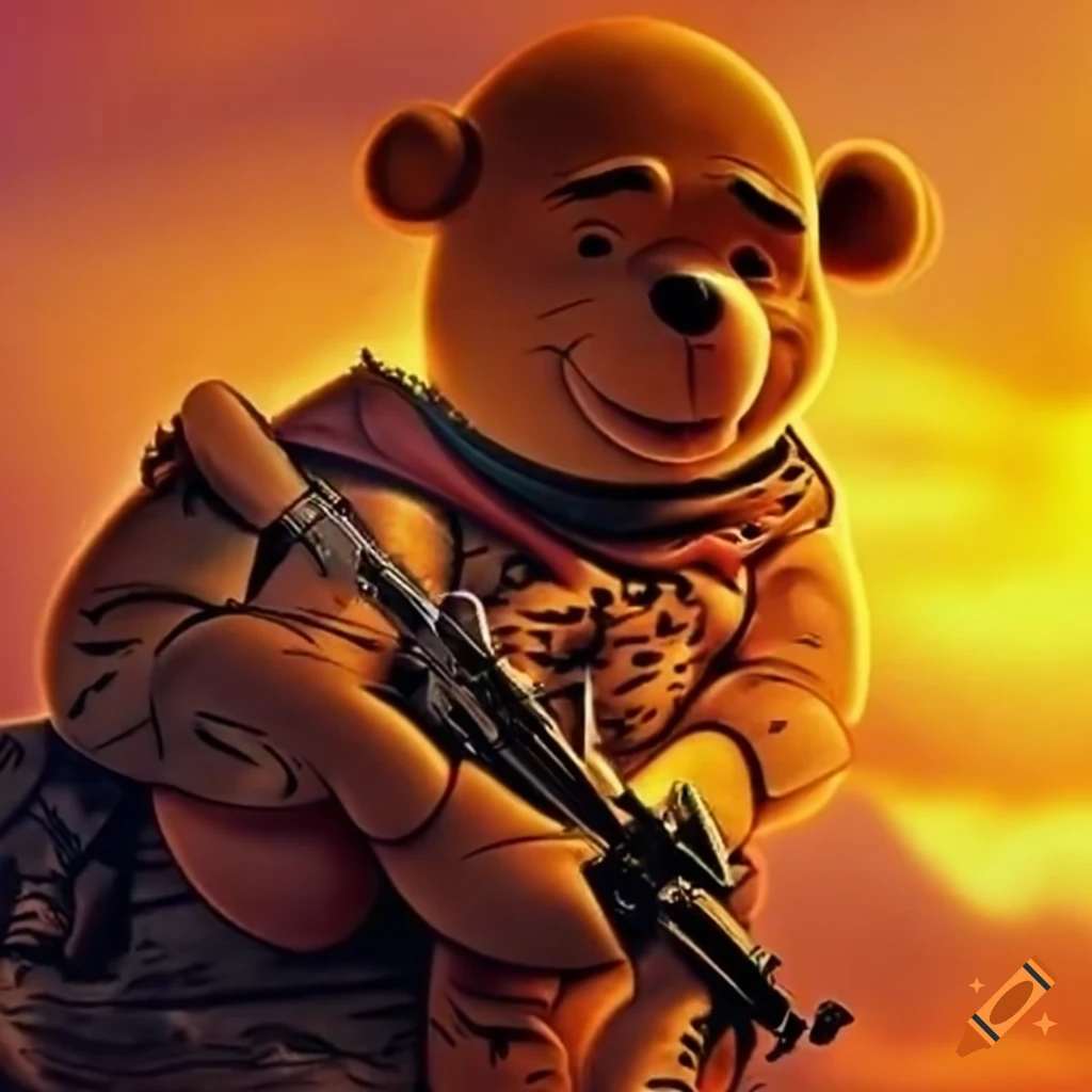 Winnie the pooh in the united states military on Craiyon