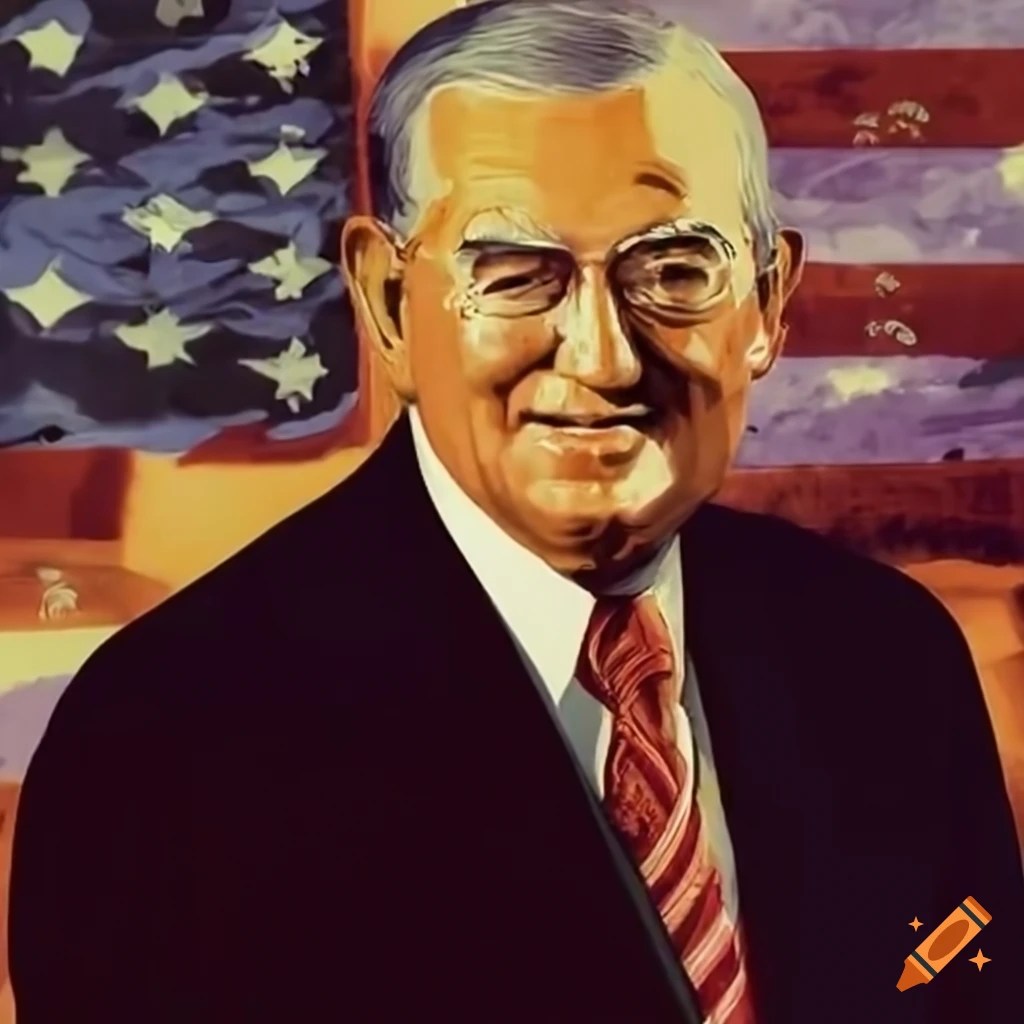 Group of past presidents standing together on Craiyon