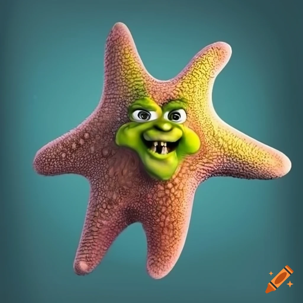 Shrek starfish concept on Craiyon