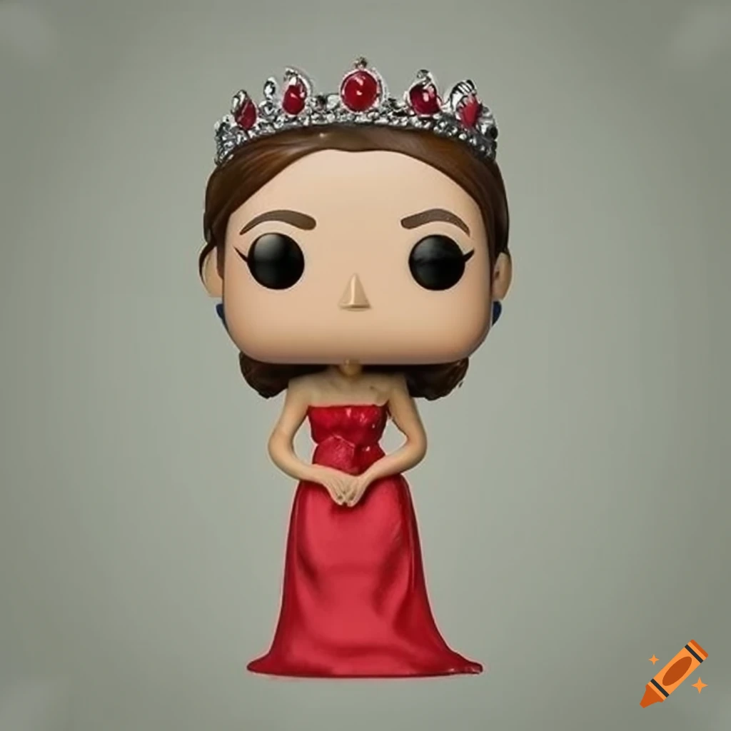 Crown princess mary of denmark funko pop with ruby crown and red dress ...