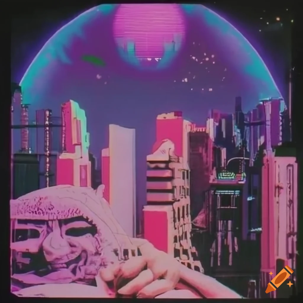 Collage of 1990s chillwave culture references on Craiyon