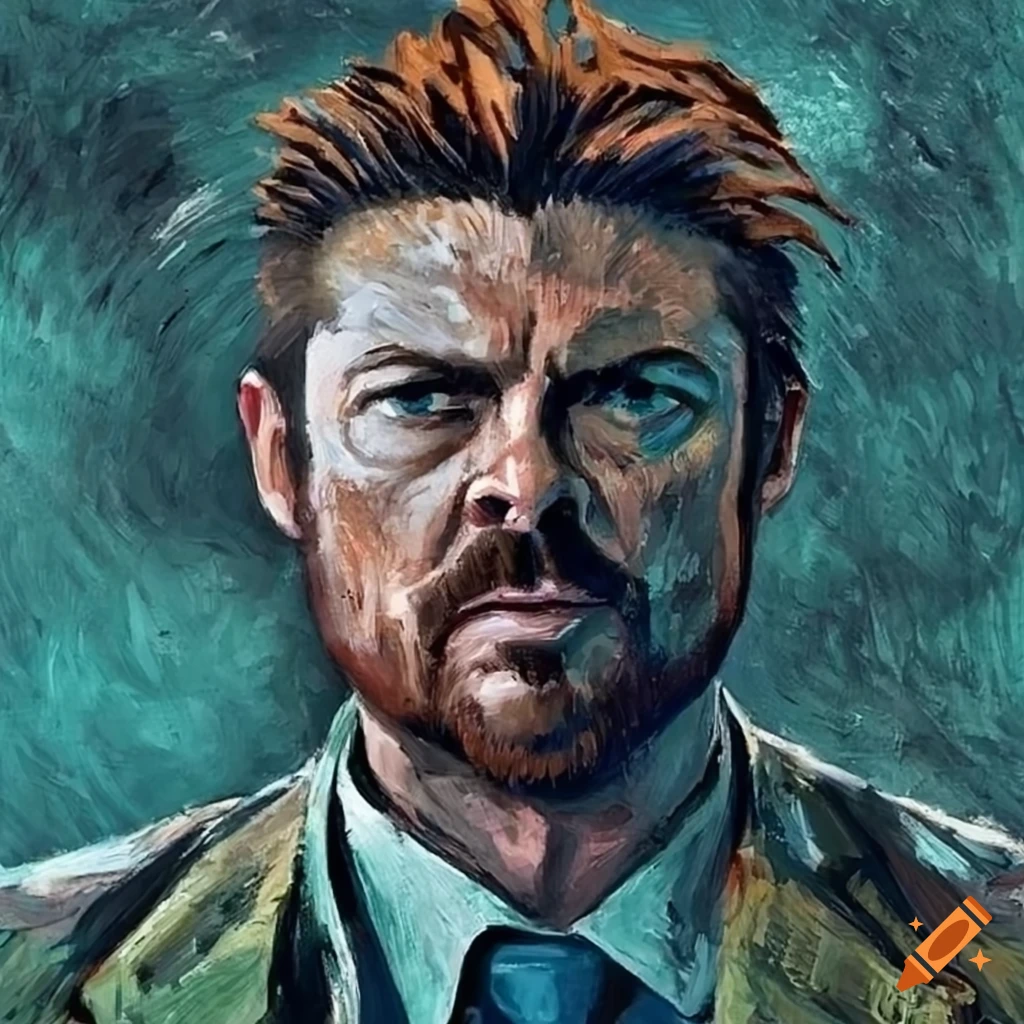 Stunning portrait of karl urban as billy butcher in a van gogh style on ...