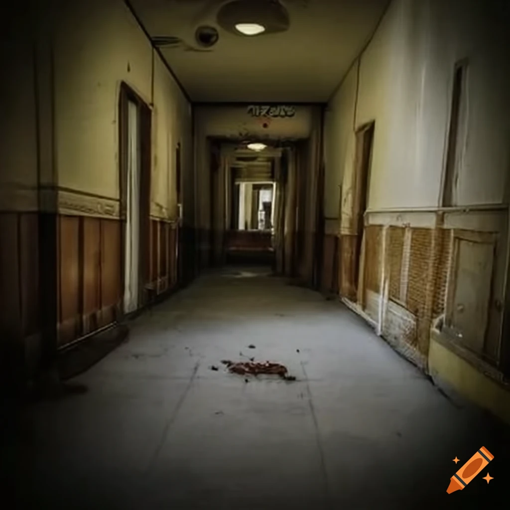 Haunted old hospital building on Craiyon