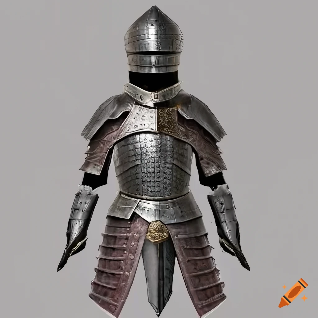 Gothic bathyscathe armor front view on Craiyon