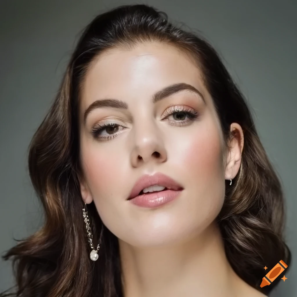 Close-up studio portrait with intricate skin and hair texture on Craiyon