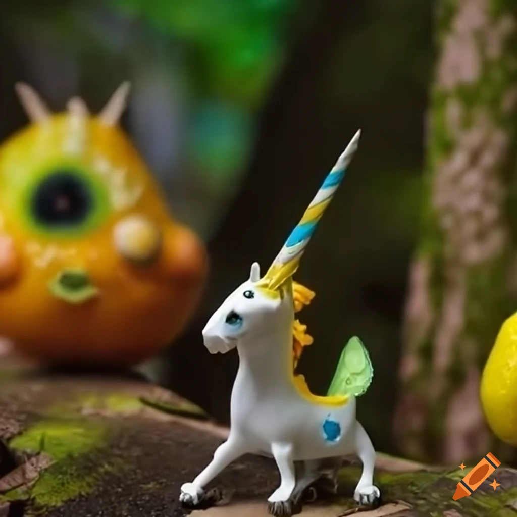 Mythical creatures and mutant omega mart lemon fruit monster in a ...
