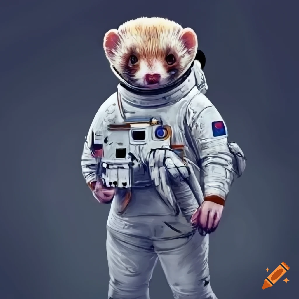 Astronaut ferret on Craiyon