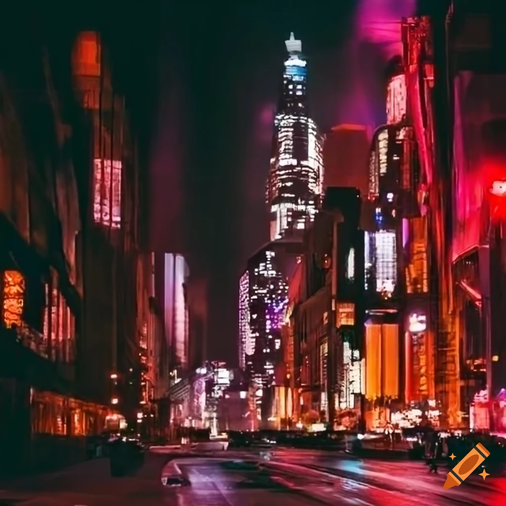 Futuristic cityscape inspired by blade runner on Craiyon