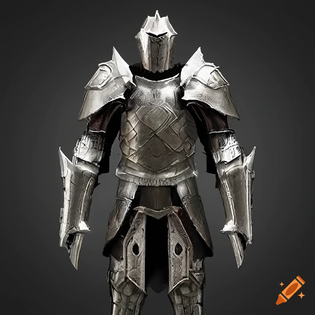 Gothic legendary bathyscathe armor front view on Craiyon