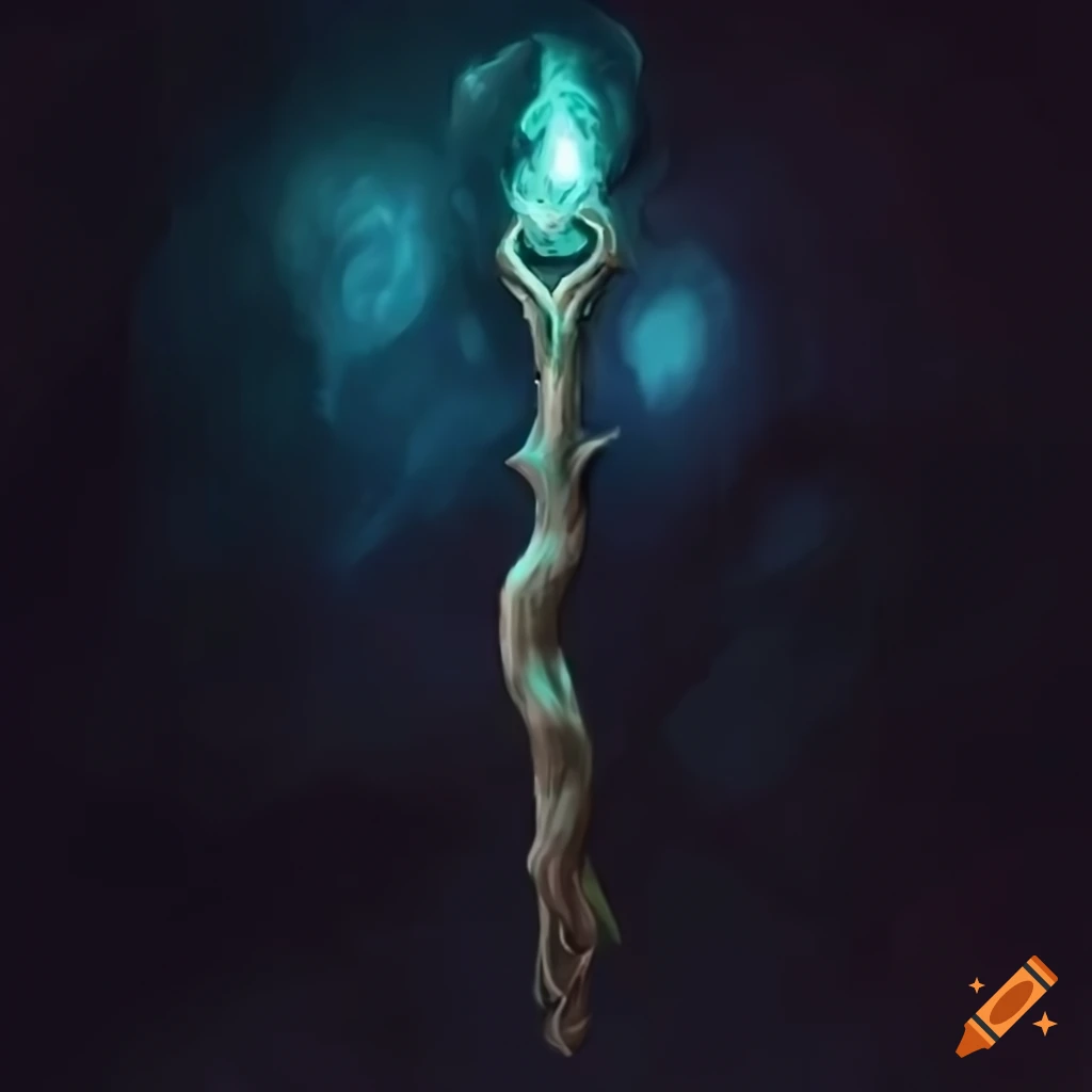 Nature magic staff for dnd (dungeons and dragons) on Craiyon