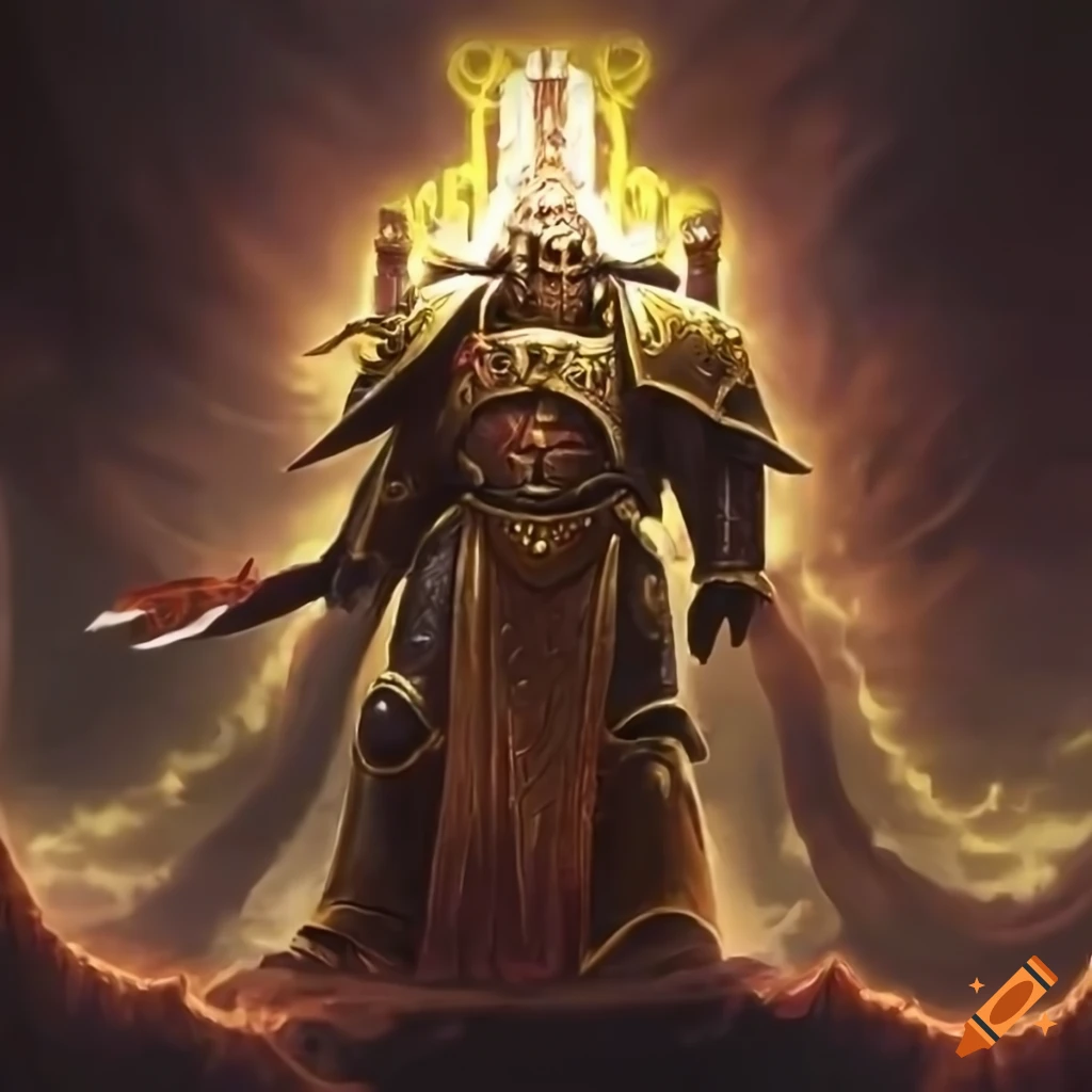 Warhammer 40k themed emperor of mankind on Craiyon