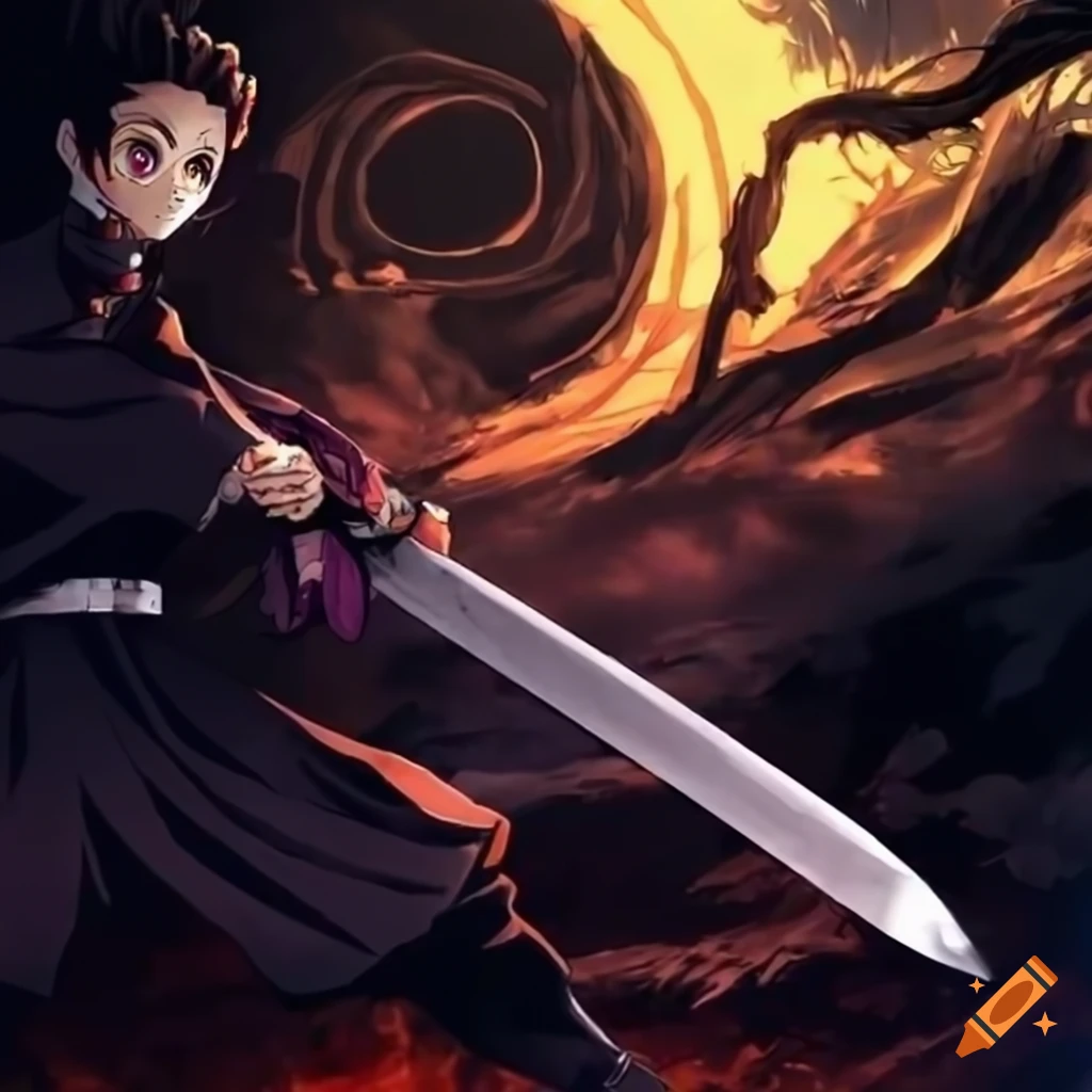 Demon slayer's blade on Craiyon