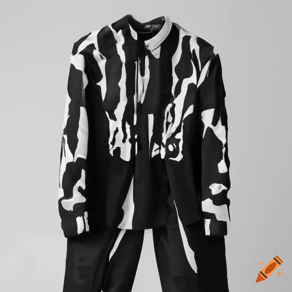 Maison Margiela designed full body white black & white birch texture ...