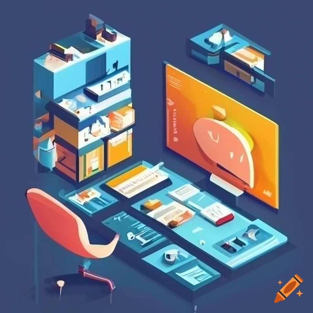 Isometric style infographic for skill development on Craiyon