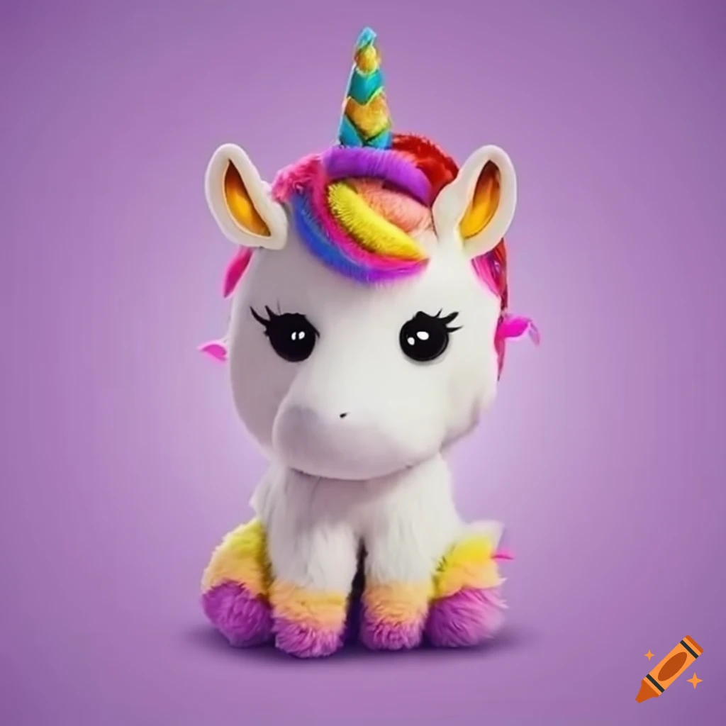 Fluffy unicorn mascot on Craiyon
