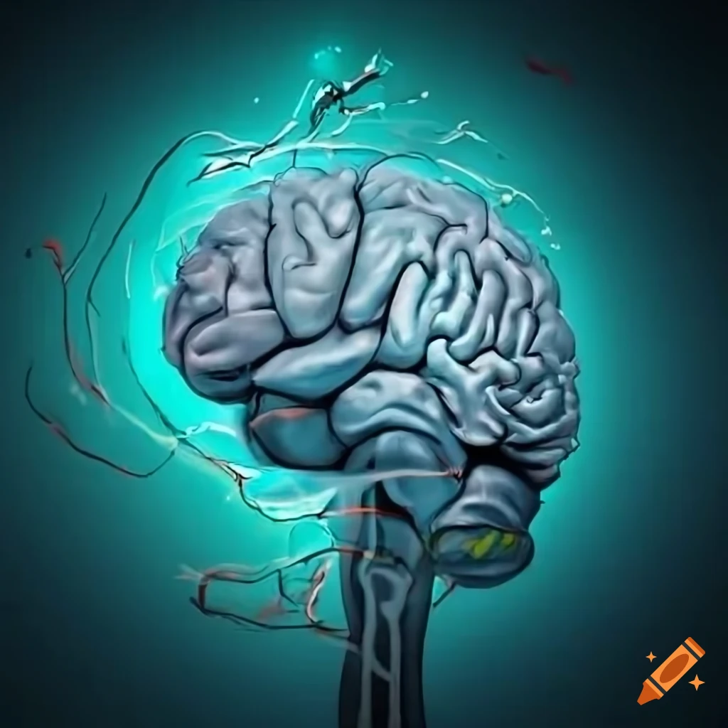 Healing brain in battery charging progress, 0.01% healing on Craiyon