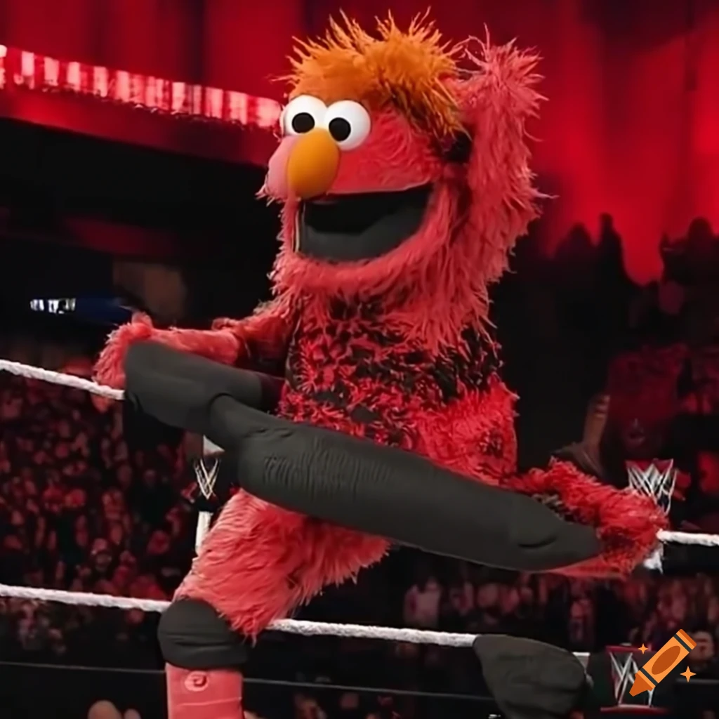 Elmo character in wwe on Craiyon