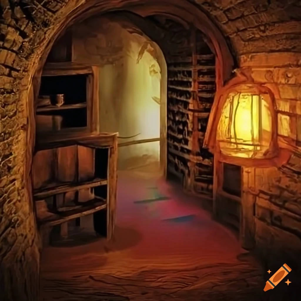 Haunted cellar on Craiyon