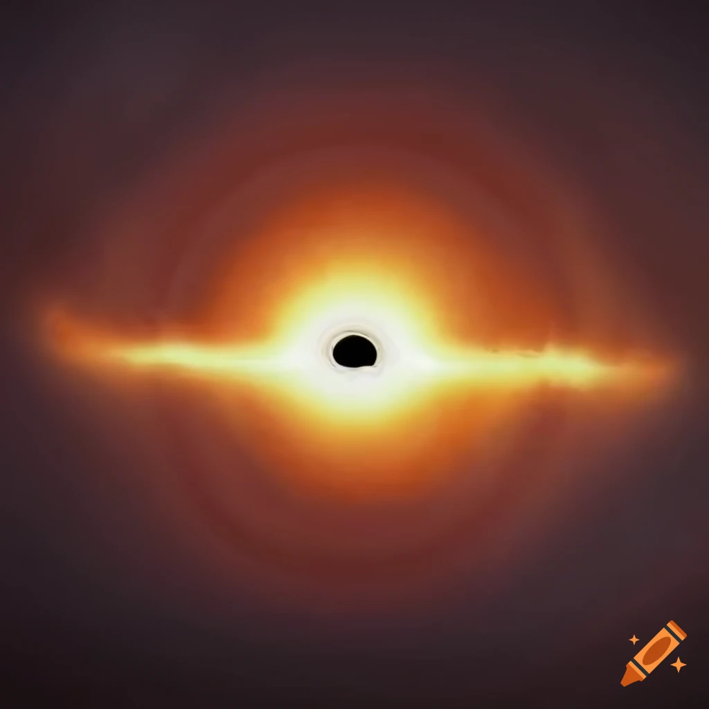 Sun with a black hole transition in a photorealistic depiction on Craiyon