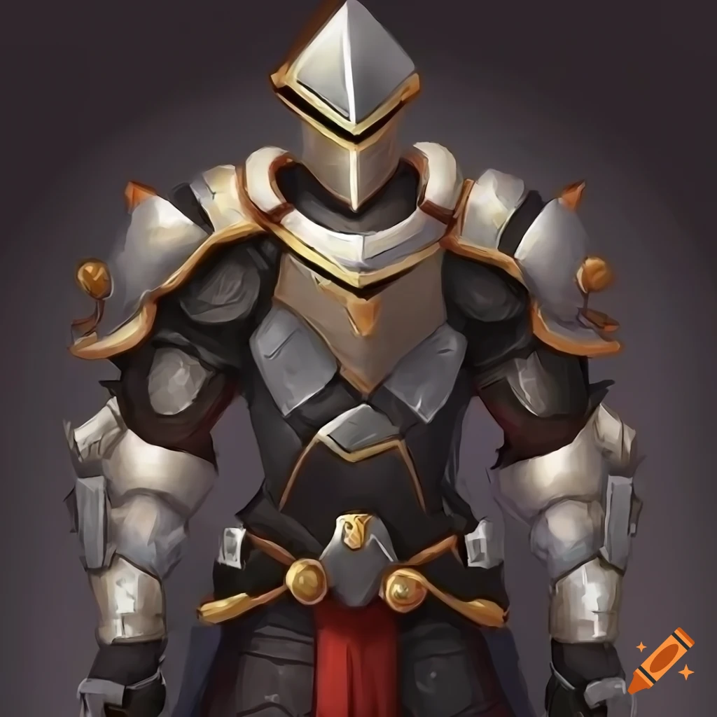 Concept art of male knight character in overwatch style on Craiyon