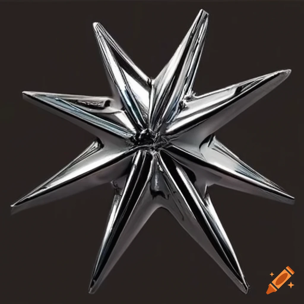 Shiny chrome star on Craiyon