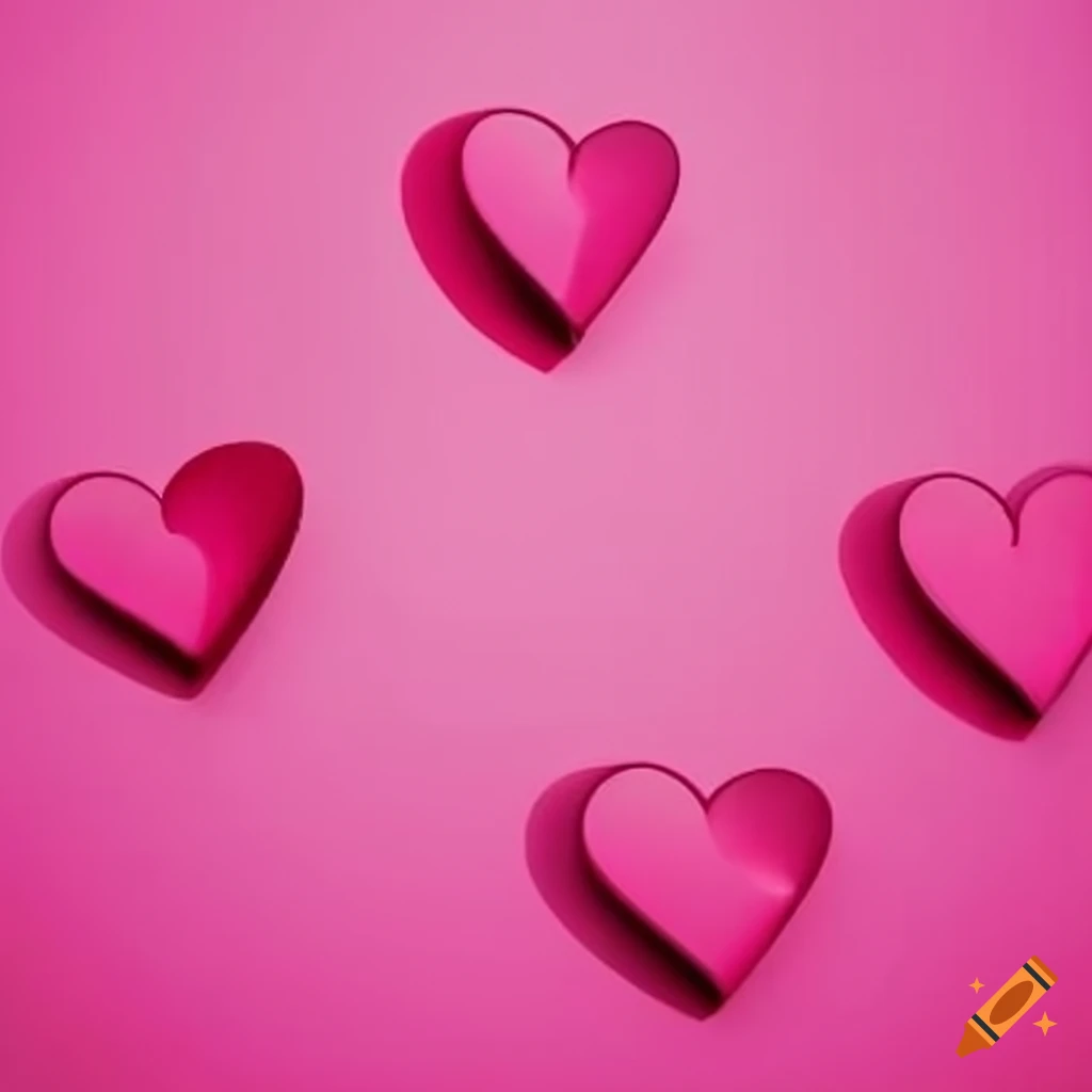 Multiple pink hearts on Craiyon