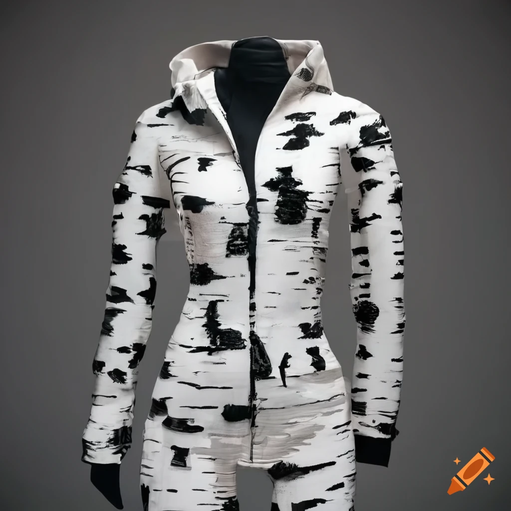 Thierry Mugler old school white & black birch tree texture street style ...