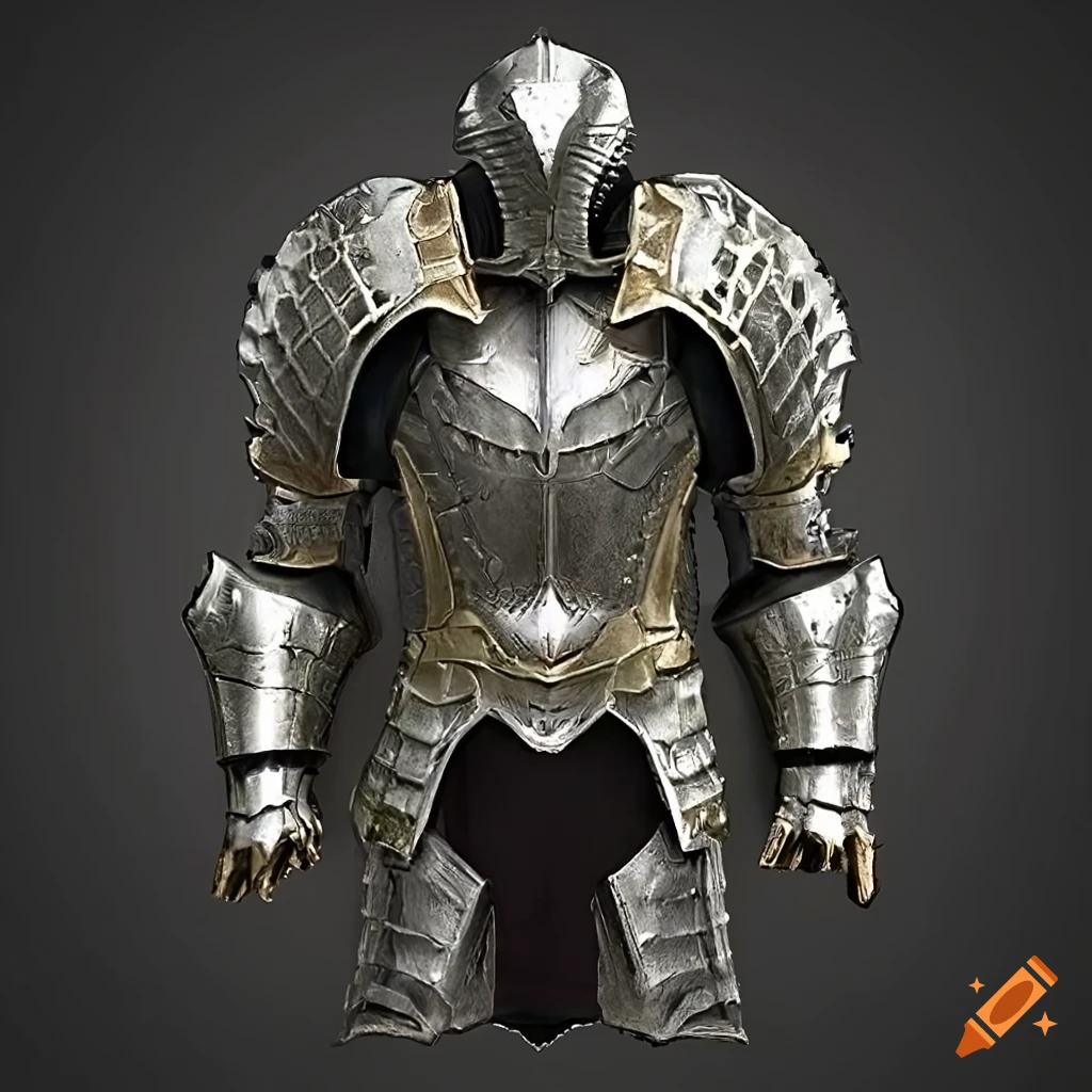 Gothic legendary Bathyscathe armor front view on Craiyon