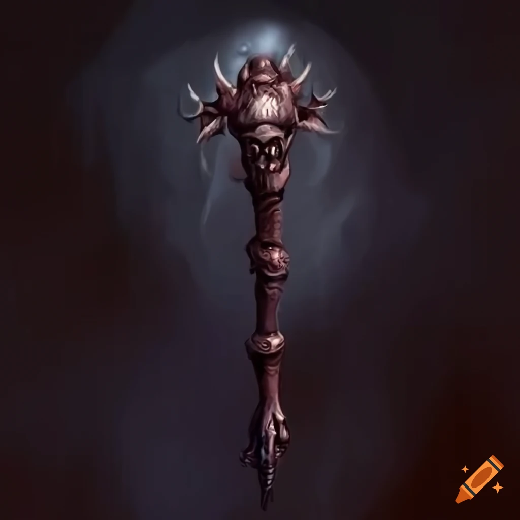 Dark voodoo staff for dnd (dungeons and dragons) on Craiyon