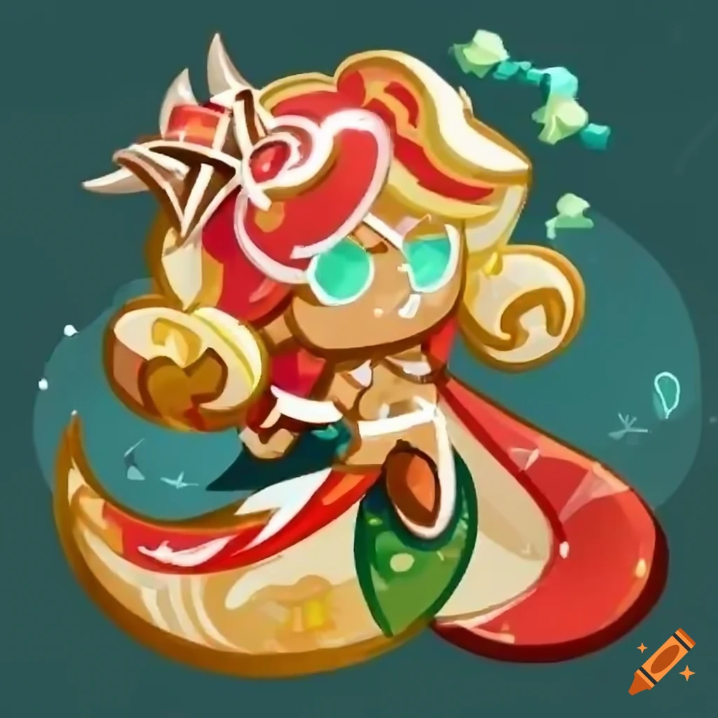 Cookie Run Kingdom Taffy Swirl Mermaid Cookie character on Craiyon