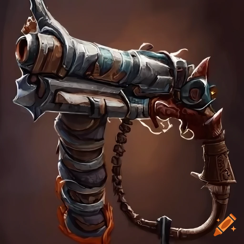 Ancient fantasy gun in a dnd setting on Craiyon