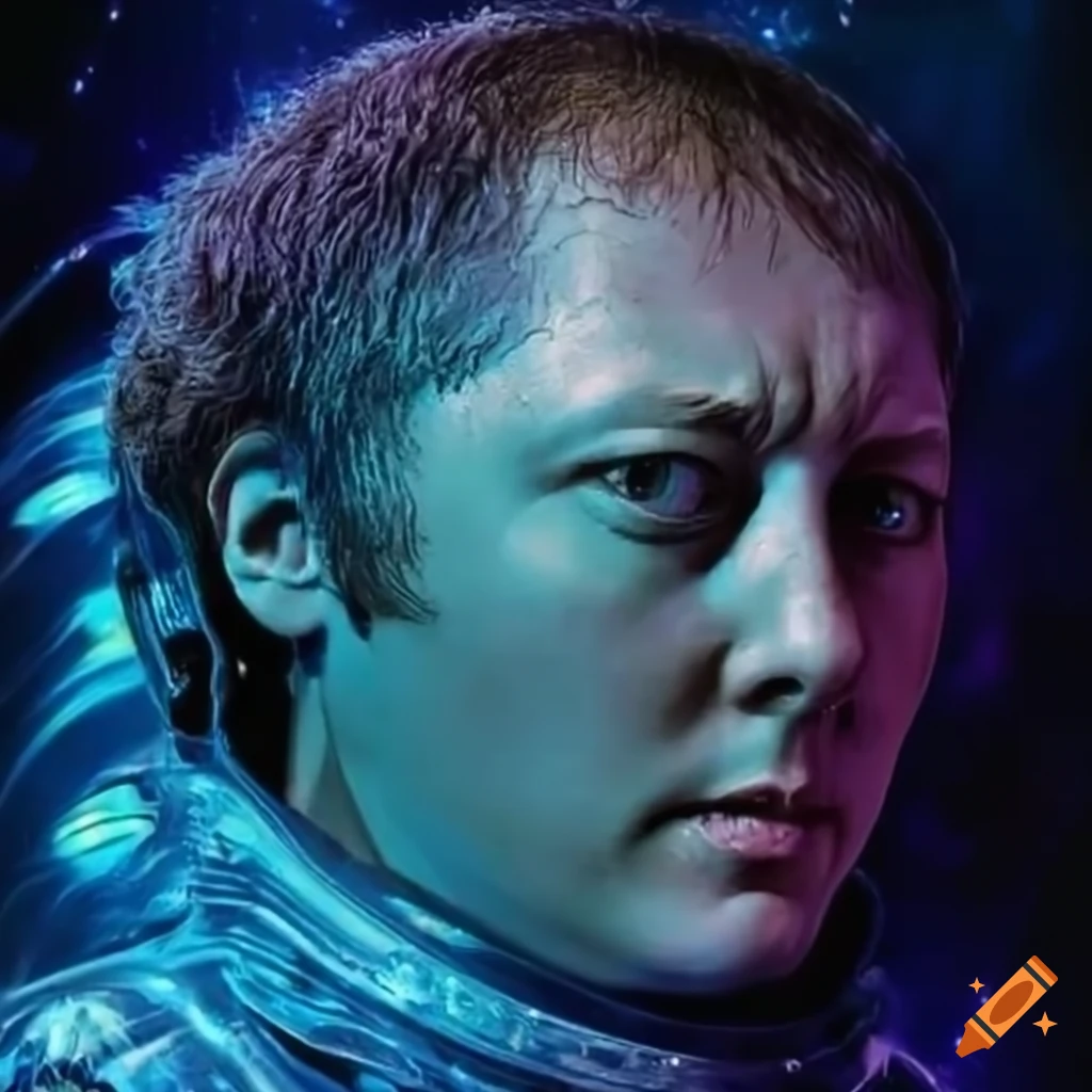 Young james spader as a spaceman time traveler entering a vibrant ...
