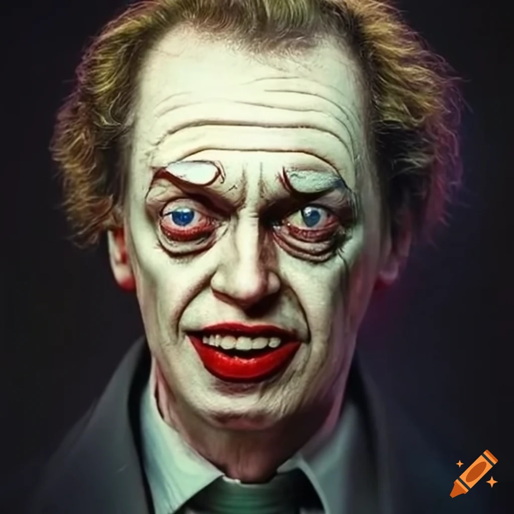Steve buscemi dressed as a clown on Craiyon