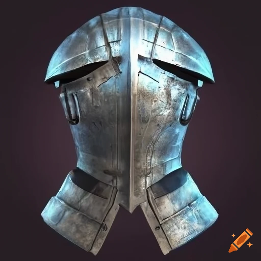 Front view of a bathyscaphe armor on Craiyon