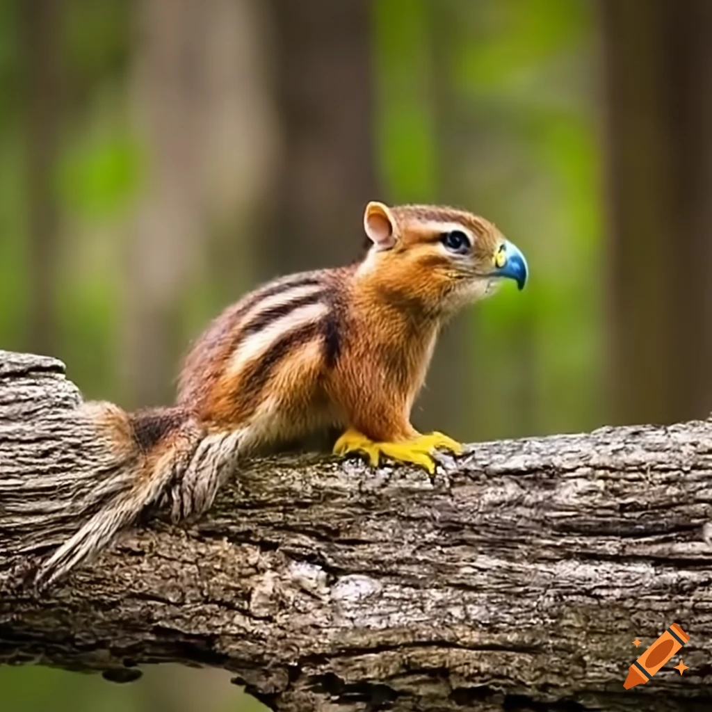 Chipmunk riding an eagle on Craiyon