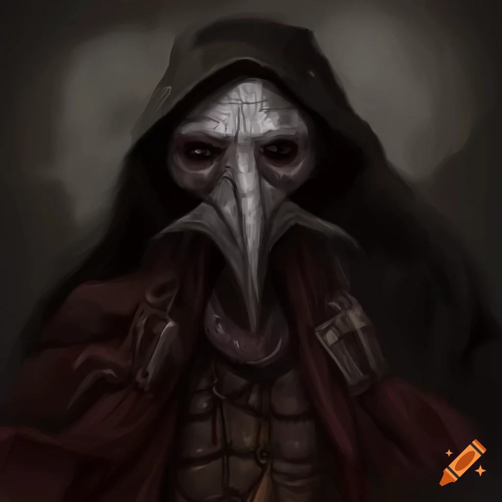 Obscure dark plague dnd portrait on Craiyon
