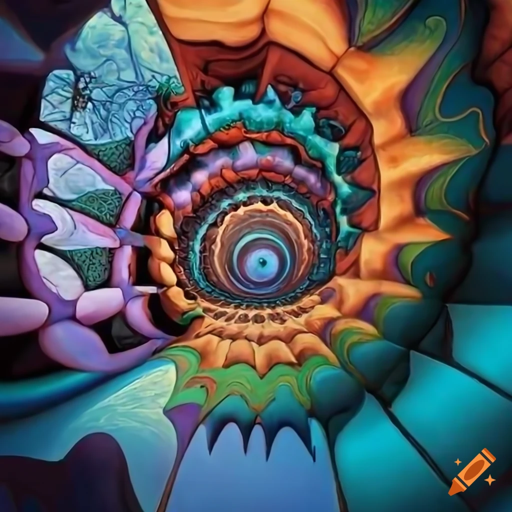 Bioorganic oil painting with detailed and realistic imagery on Craiyon