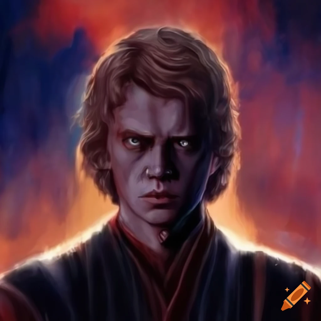 Artistic combination of fallen angel and fallen anakin skywalker on Craiyon