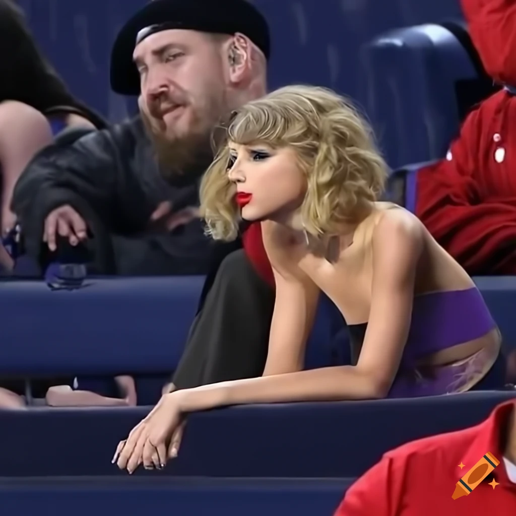 Taylor Swift in deep sleep at the Super Bowl on Craiyon
