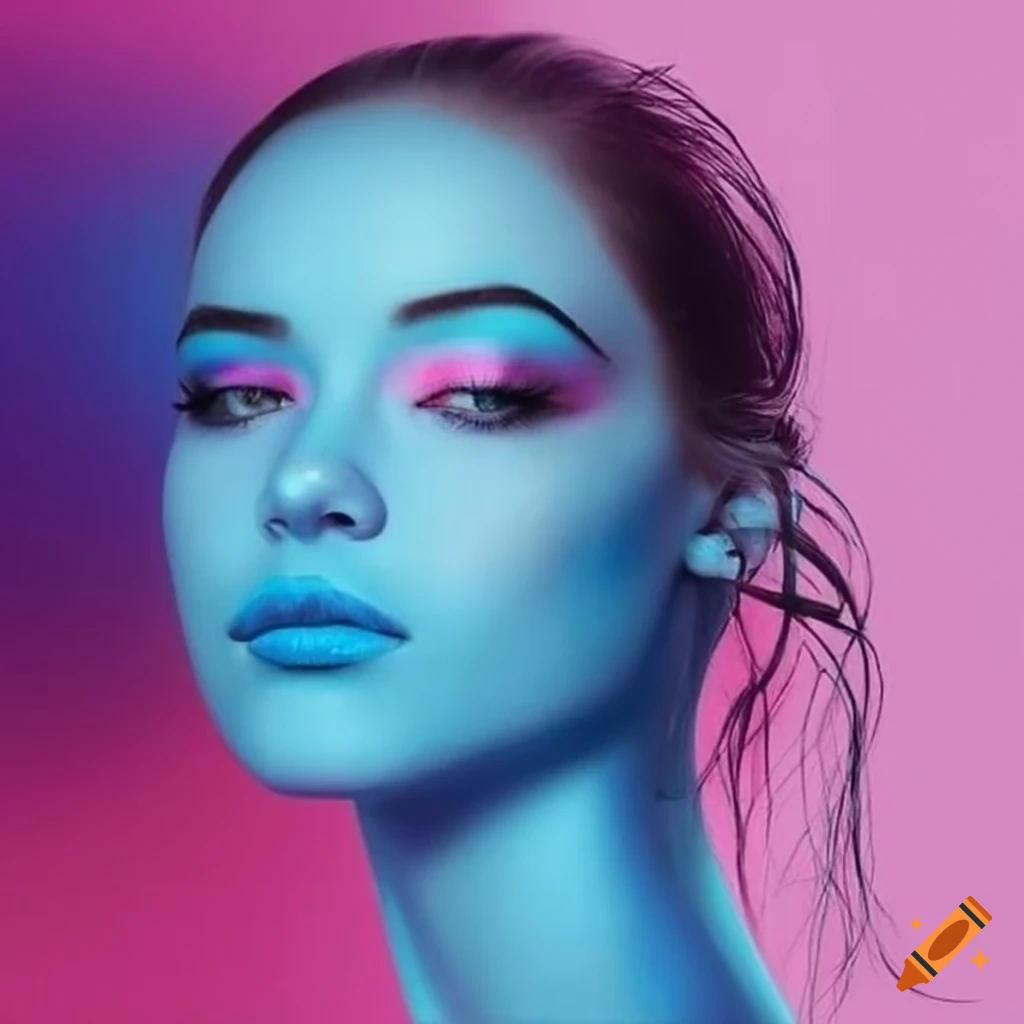 Stunning Blue And Pink Color Combination With Natural Wood Elements For Beauty Website Design On