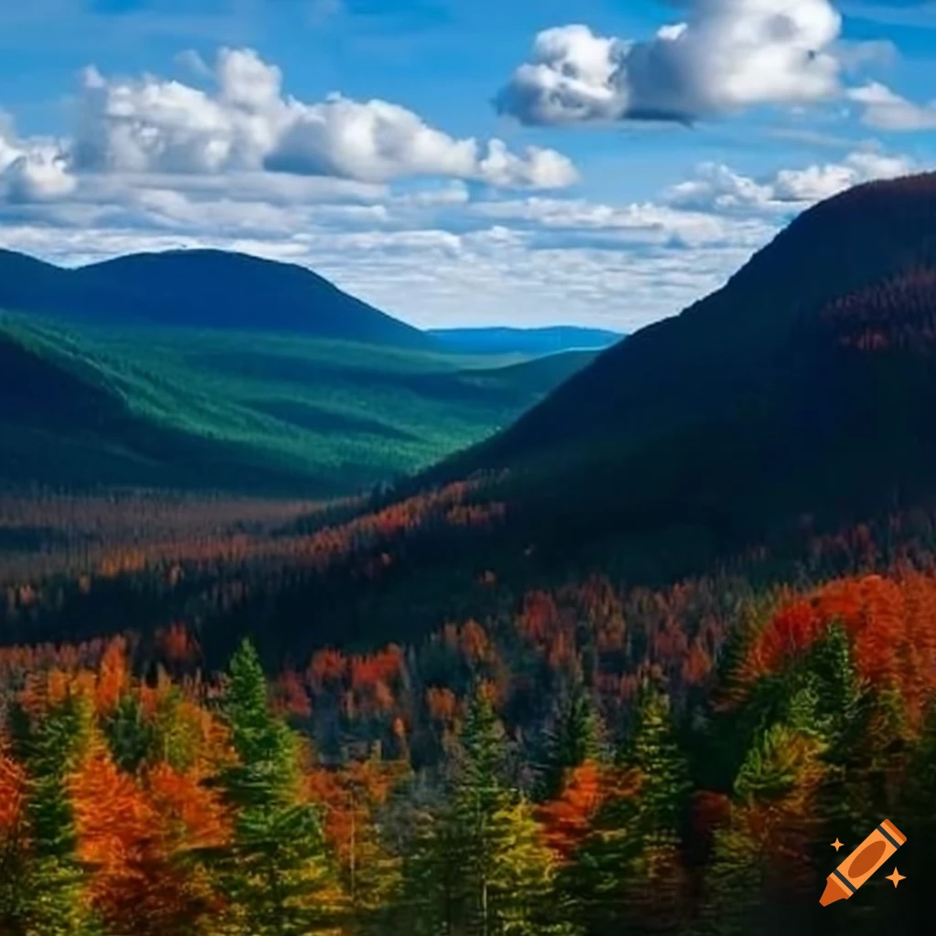 Northern Maine mountains on Craiyon