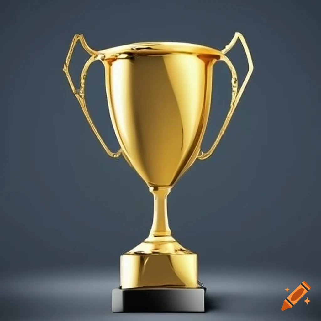 Gold trophy on Craiyon