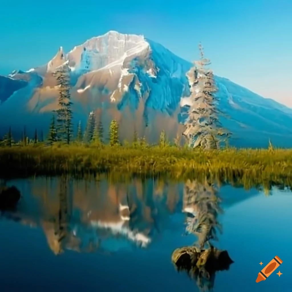 Transition between taiga and tundra biomes on Craiyon