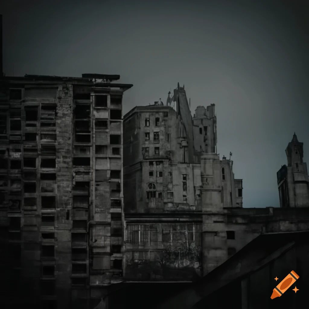 Abandoned city on Craiyon