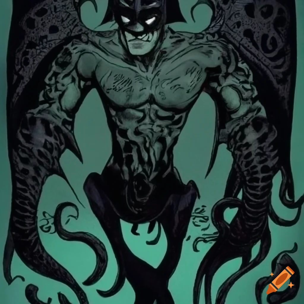 Batman with Lovecraftian theme in the Cthulhu mythos Frank Frazetta ...