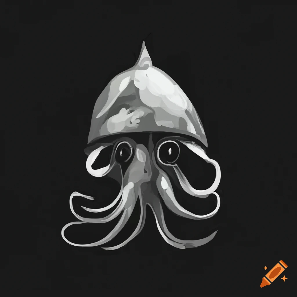 Squid wearing an army helmet on Craiyon