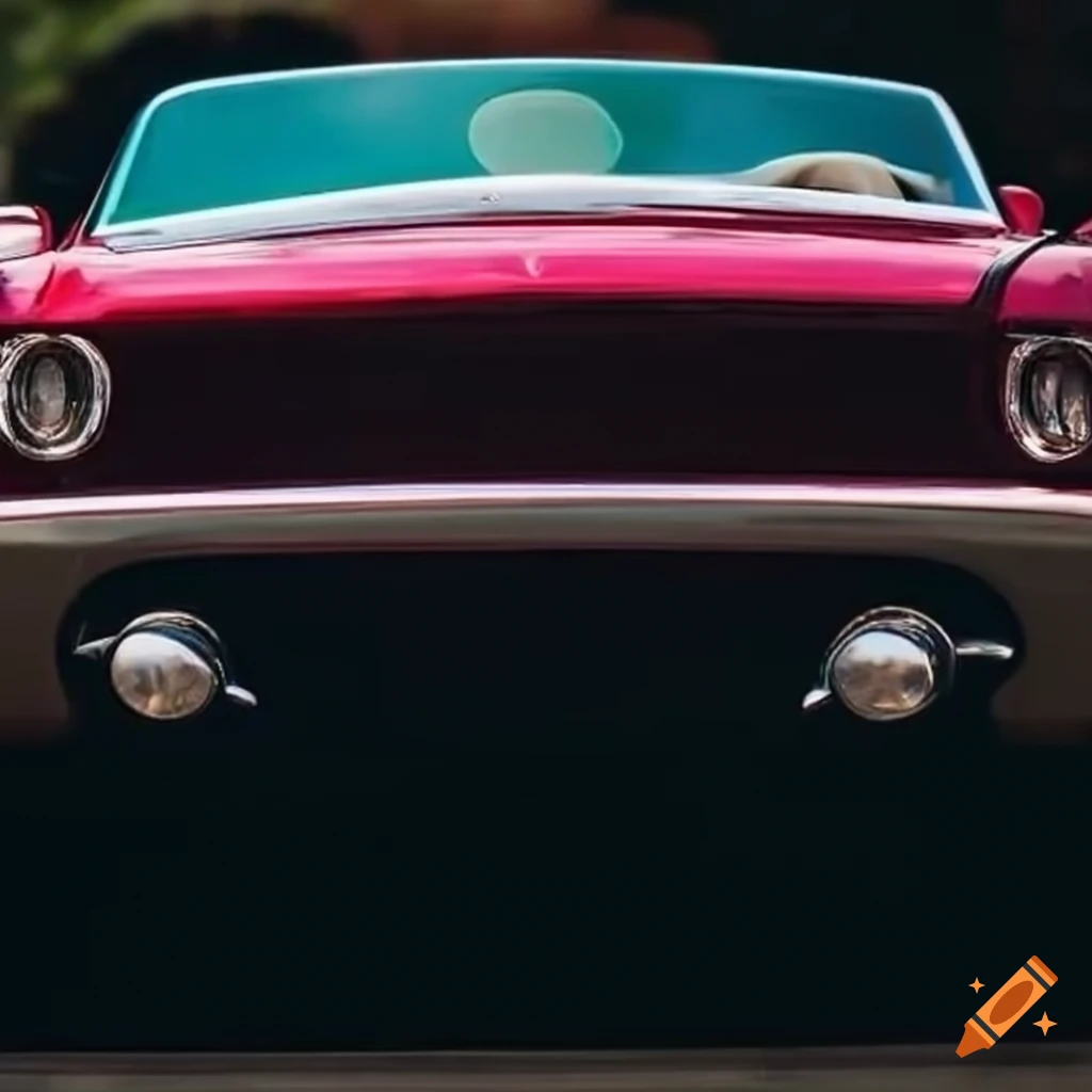 Top-down view of a convertible car on Craiyon