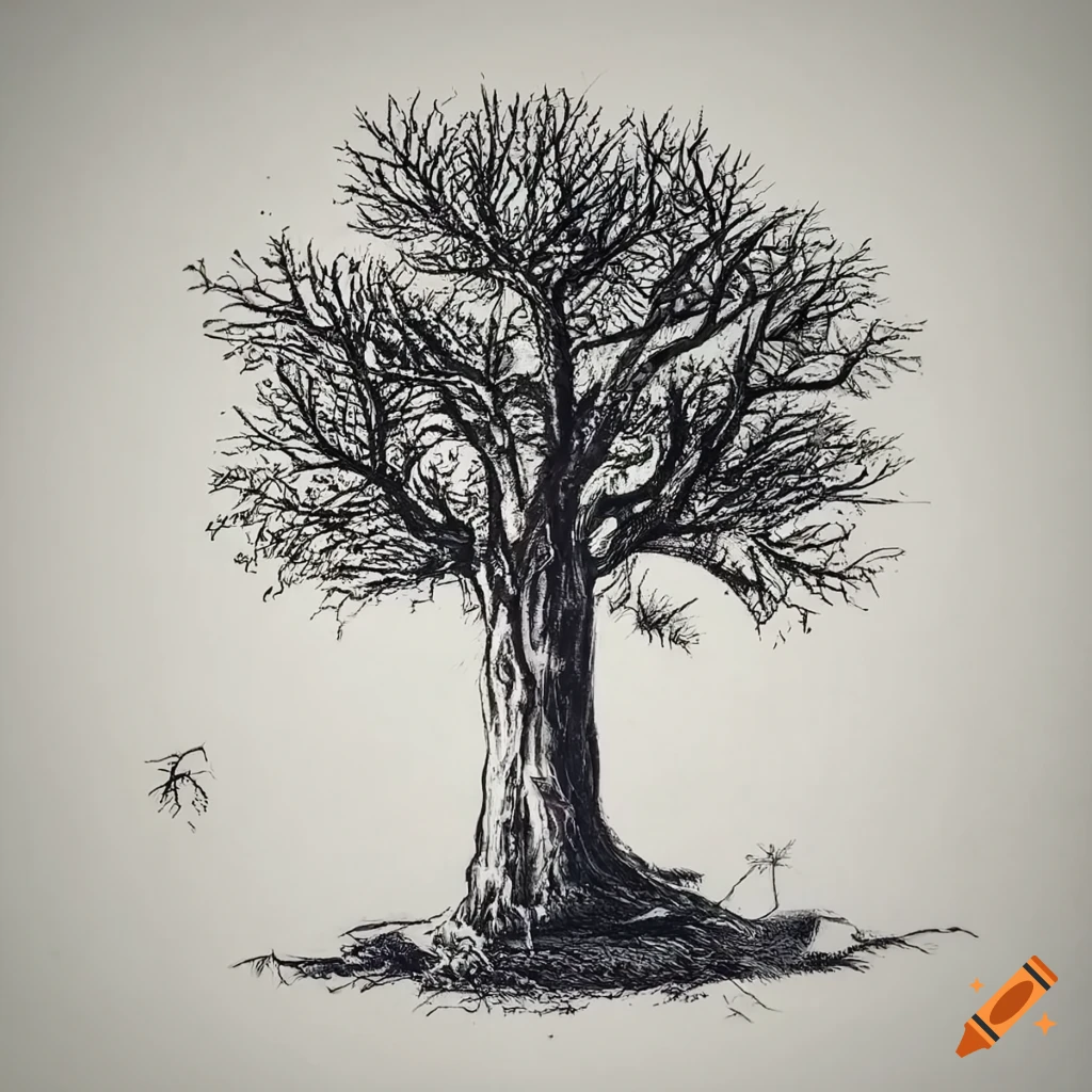 Tree etching on Craiyon